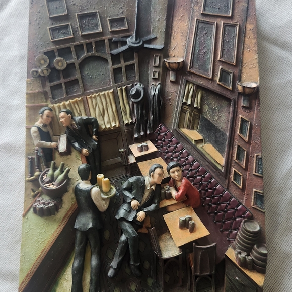 Art | Artist Juarez Machado Bistro Coffee Shop Signed Art Wall Plaque ...